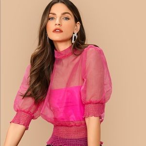 Tops | Neon Pink Panel Crop Tank Top Without Camisole | Poshmark